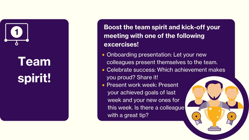 Team building exercises for meetings: combining content and fun